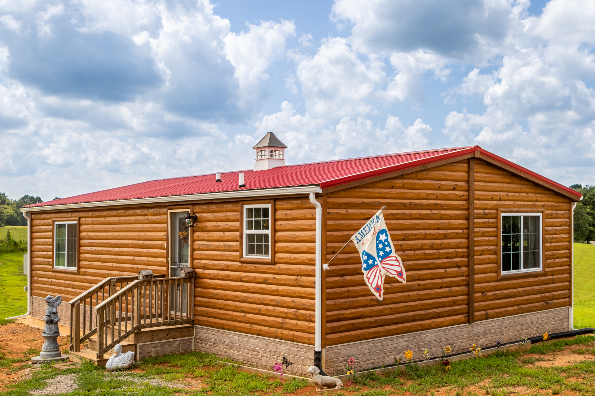 Log Sided Double Wide Trailers